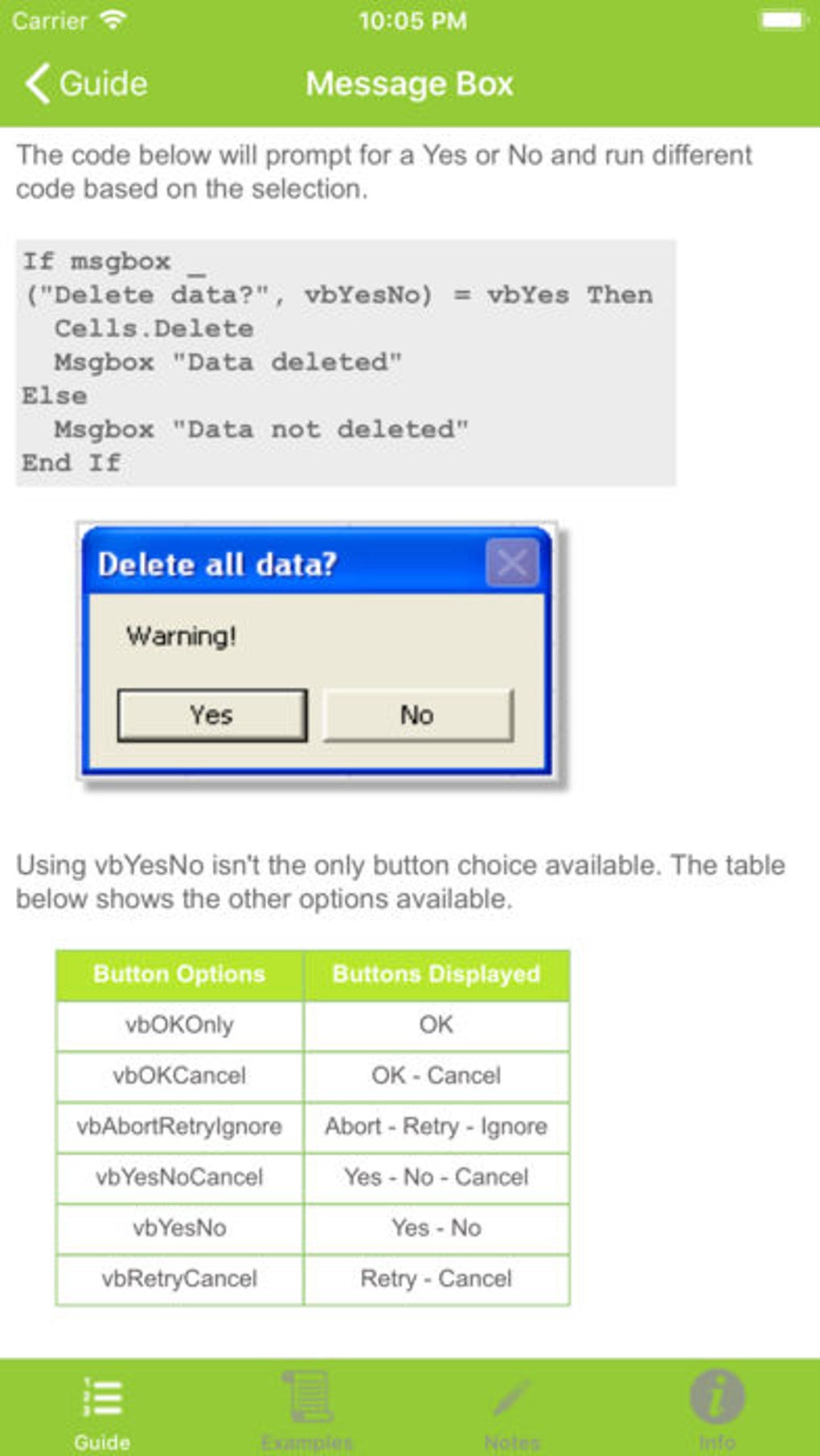 VBA Guide For Excel para iPhone - Descargar