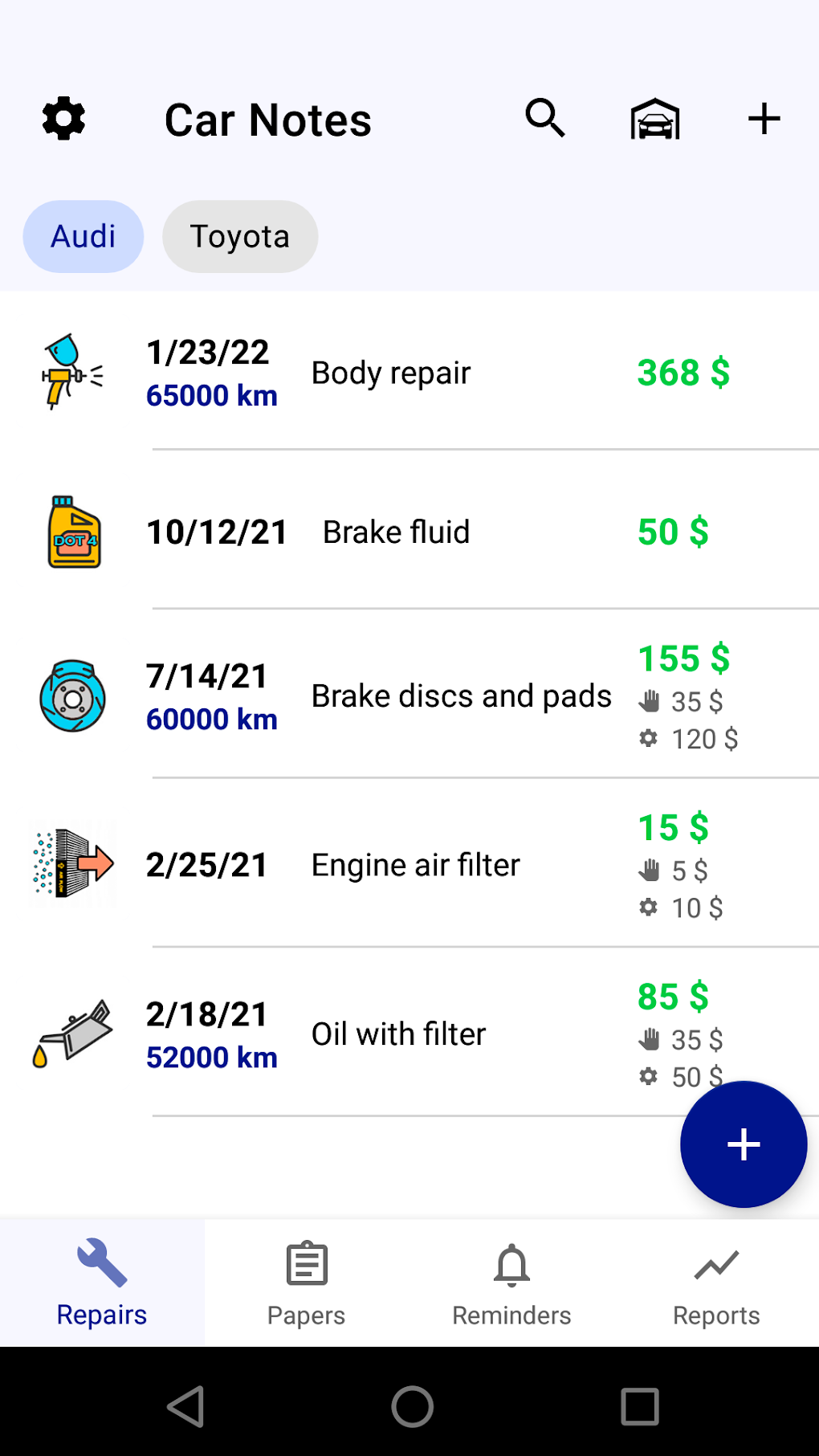 Car service tracker para Android - Descargar