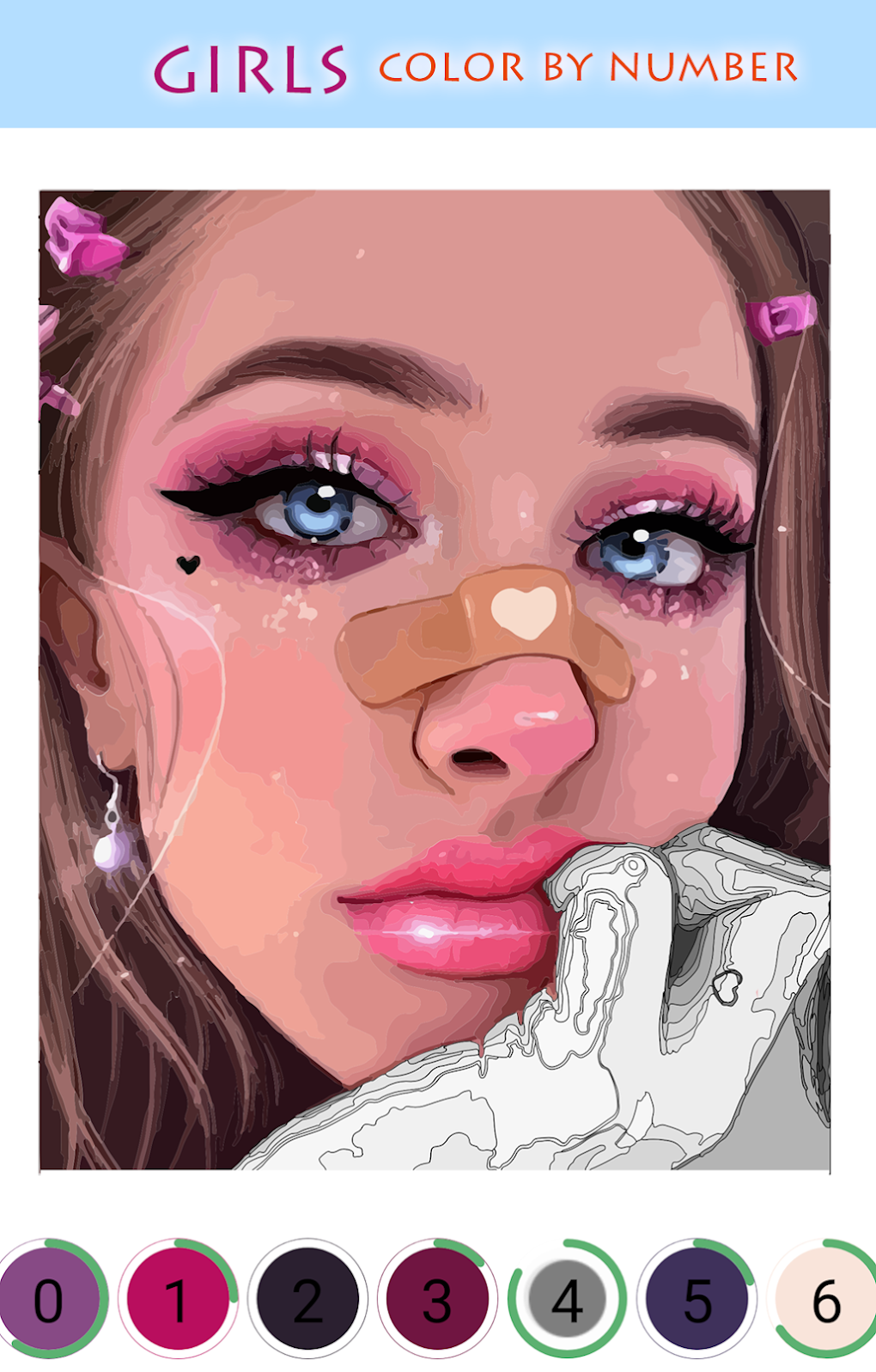 Cute Girls Color By Number For Android Download