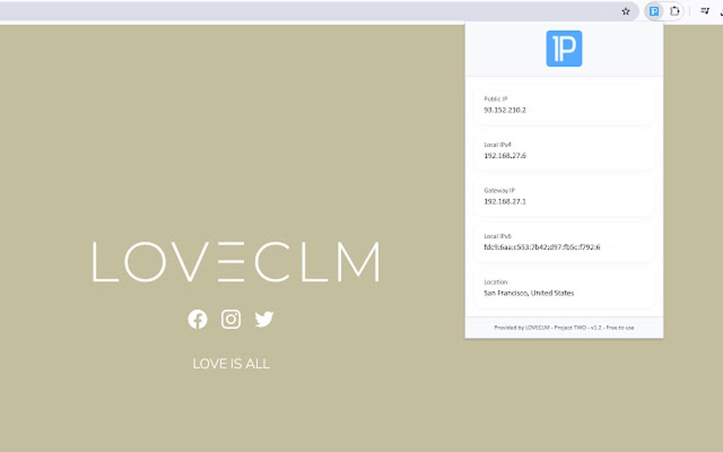 Super Simple IP Info Google Chrome 용 - 확장 프로그램 다운로드