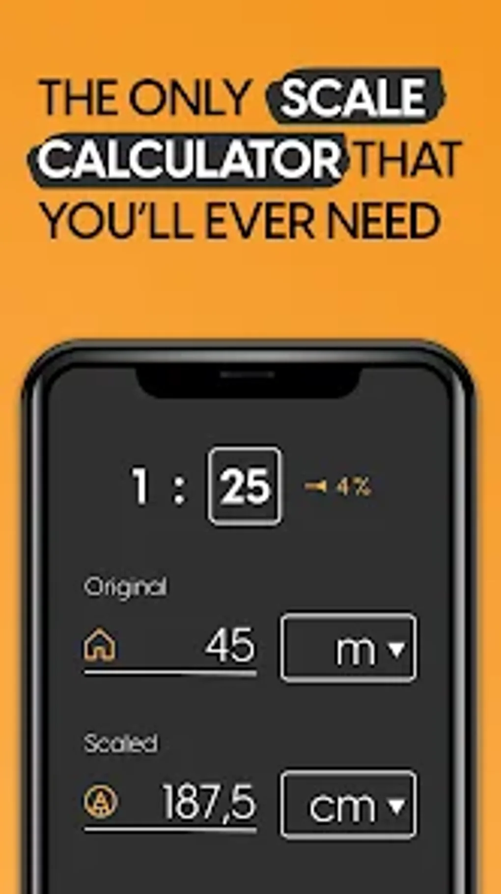 Android 용 1 : X - Scale Calculator - 다운로드
