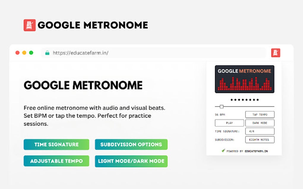 Google Metronome for Google Chrome - Extension Download