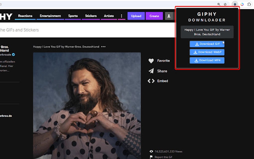 Giphy Downloader for Google Chrome - Extension Download