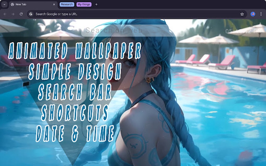 Jinx on Vacation Live Wallpaper Google Chrome 용 - 확장 프로그램 다운로드