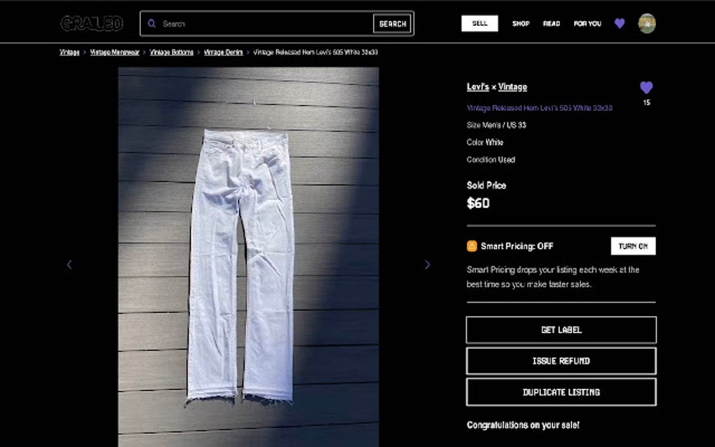 Dark Grailed Google Chrome 용 - 확장 프로그램 다운로드