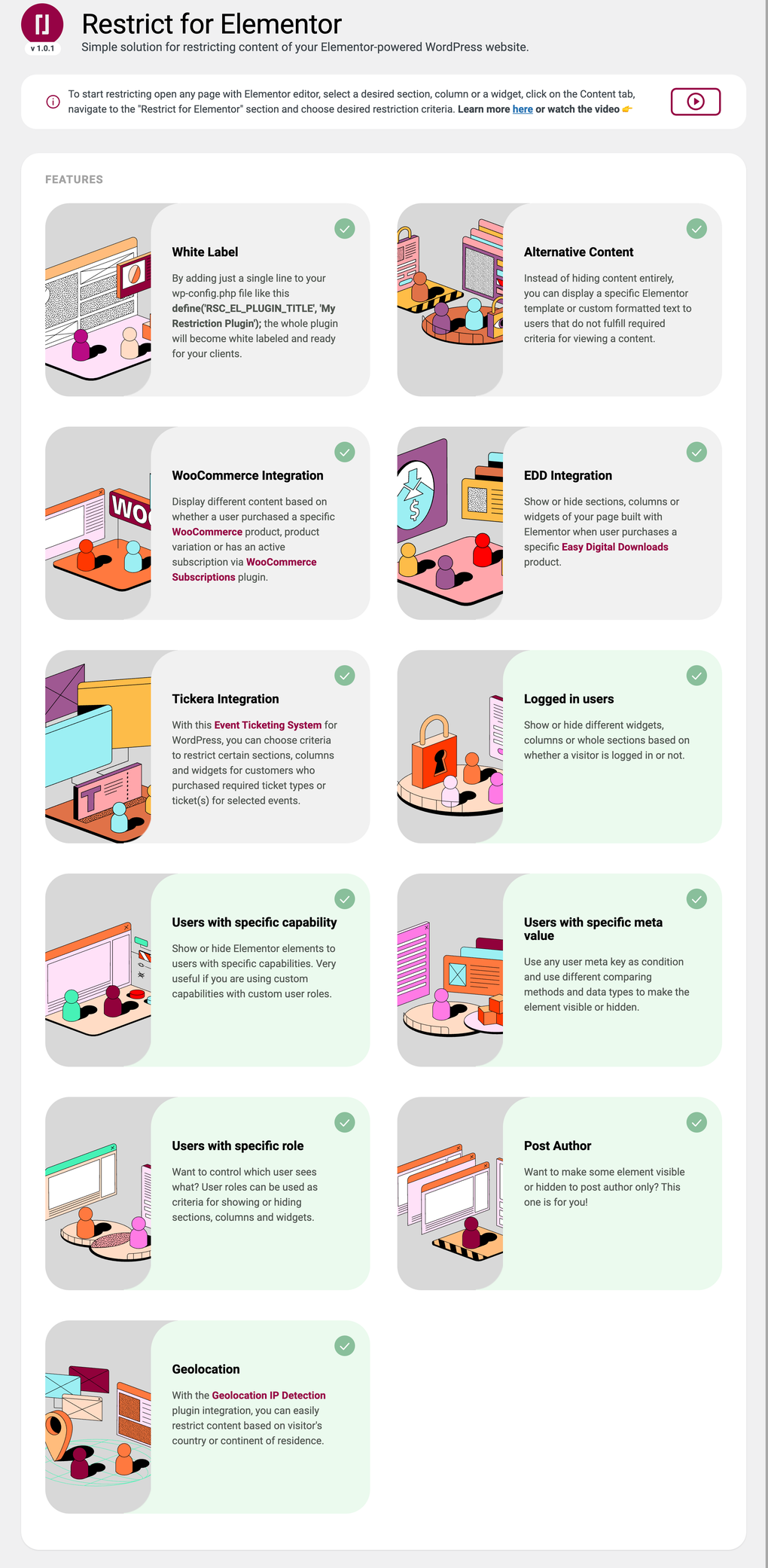 Restrict for Elementor pour WordPress - Télécharger