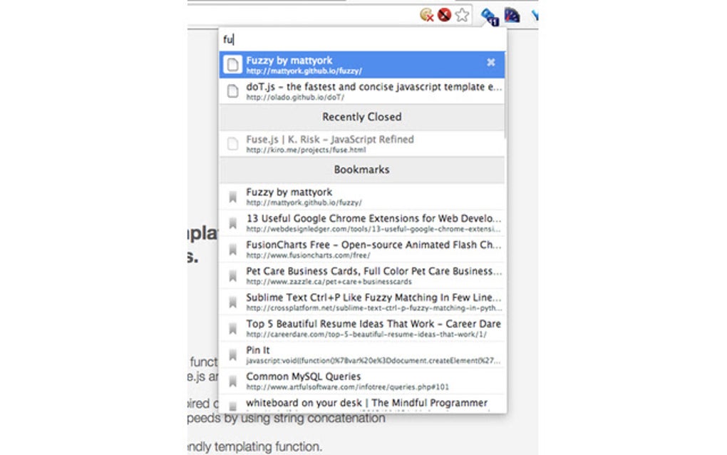 Quick Tabs para Google Chrome - Extensión Descargar