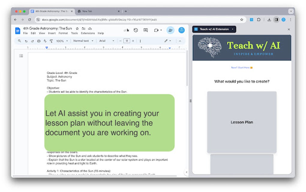 Teach w/ AI Chrome Extension สำหรับ Google Chrome - ส่วนขยาย ดาวน์โหลด