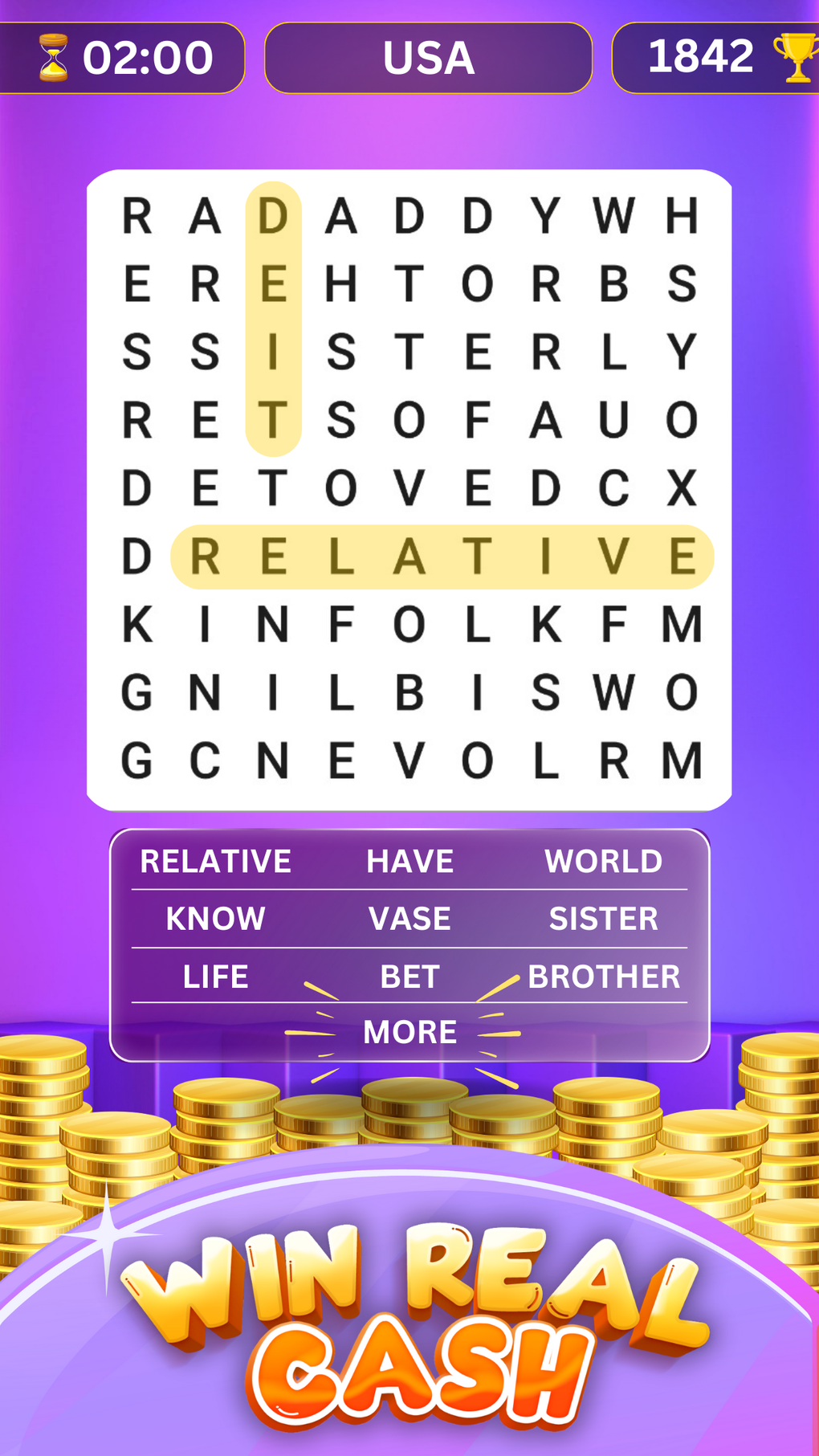Word Search Real Cash Skillz para iPhone - Descargar