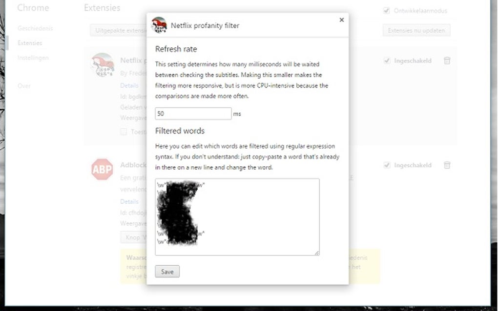 Netflix profanity filter for Google Chrome - Extension Download