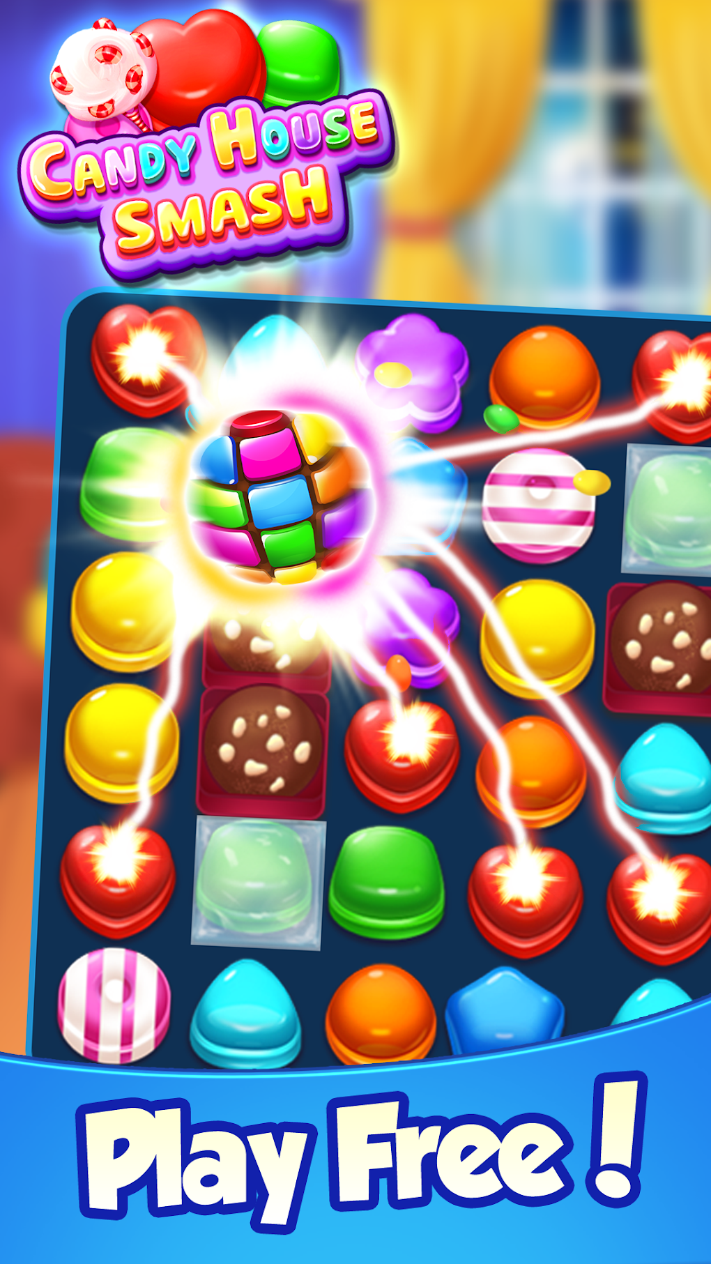 Candy House Smash-Match 3 Game pour Android - Télécharger