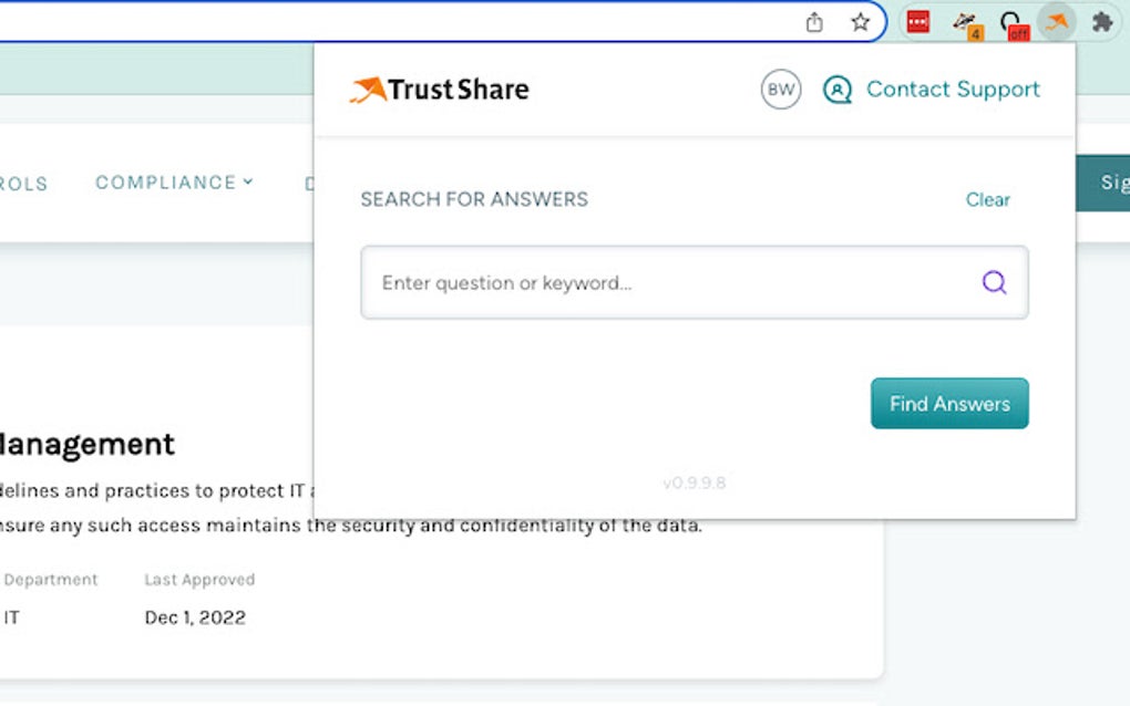 TrustShare pour Google Chrome - Extension Télécharger