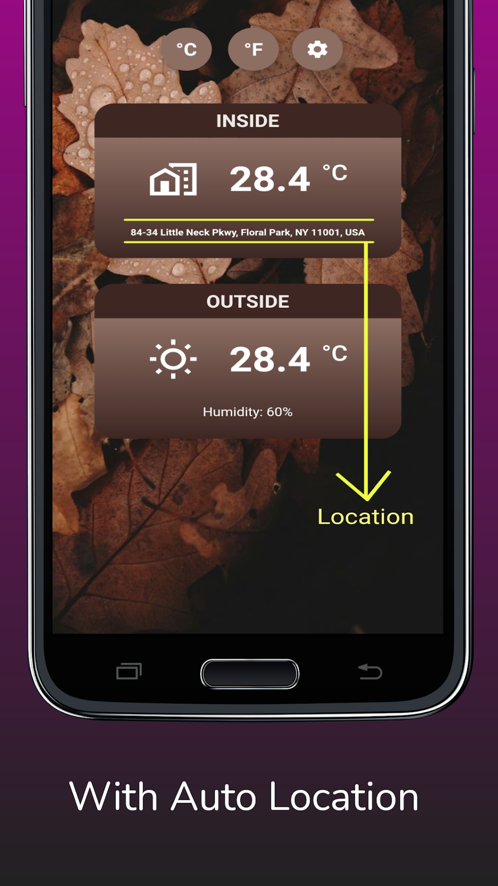 Indoor Outdoor Room Temperature Thermometer App for Android - Download