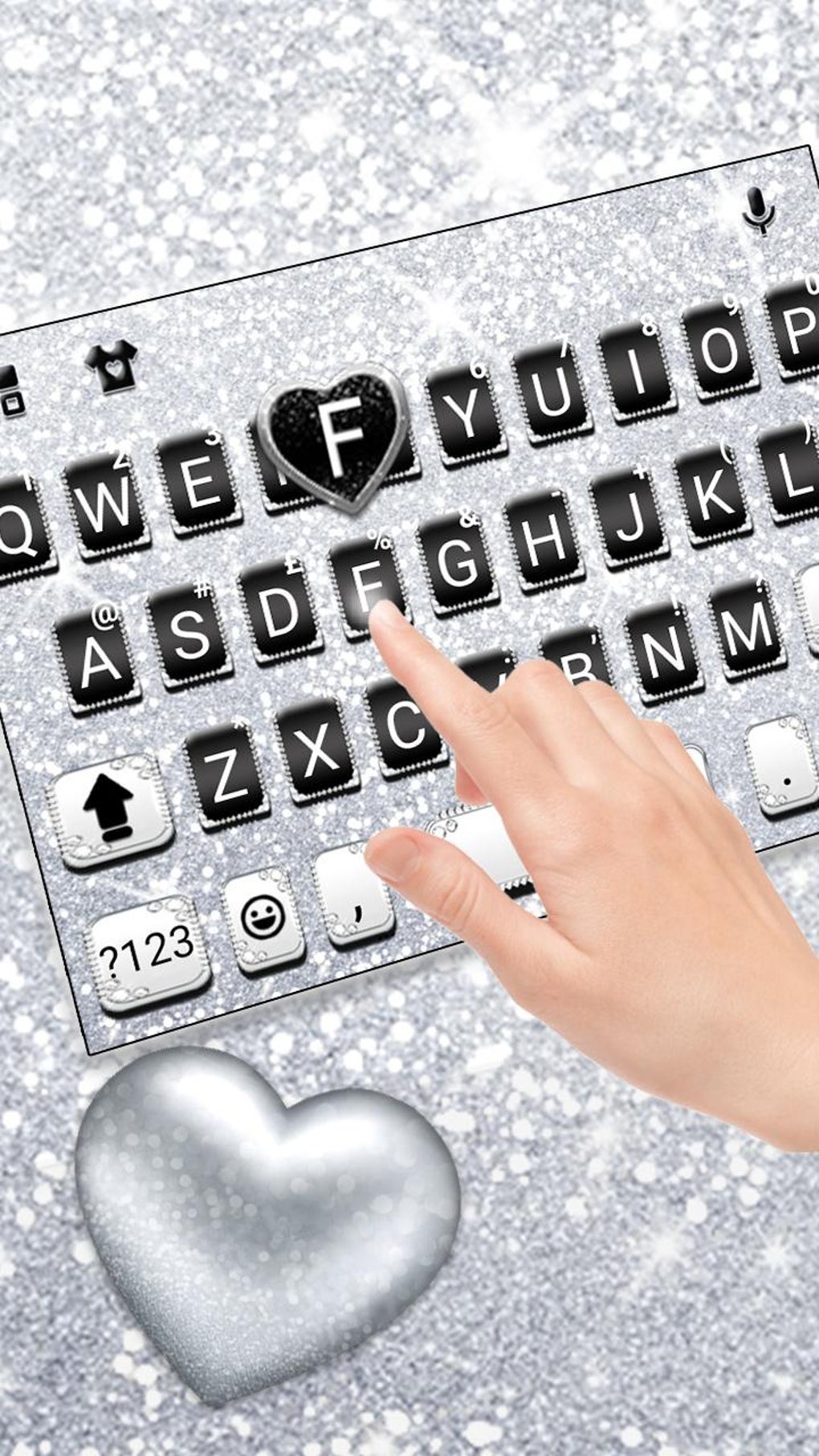 Silvery Glitter Keyboard Theme APK for Android - Download