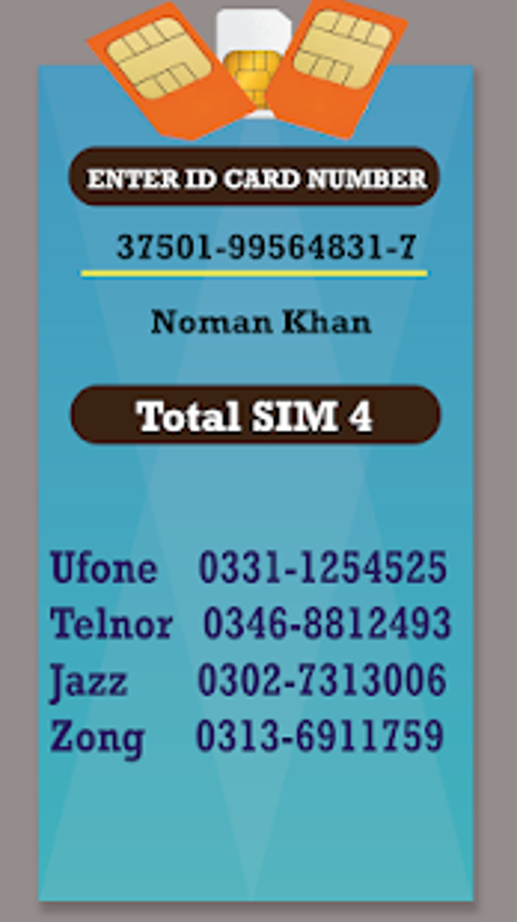 Pakistan SIM Verification Information para Android - Descargar