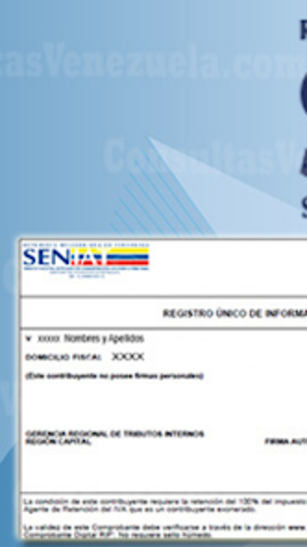 Seniat RIF for Android - Download