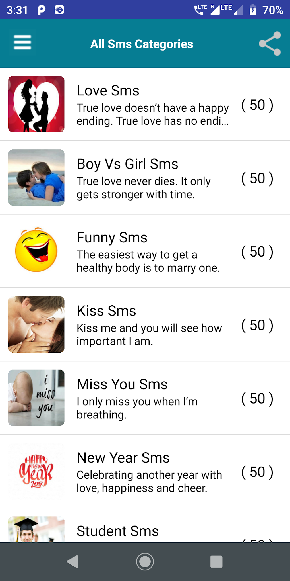 2022 Love SMS Messages for Android - Download