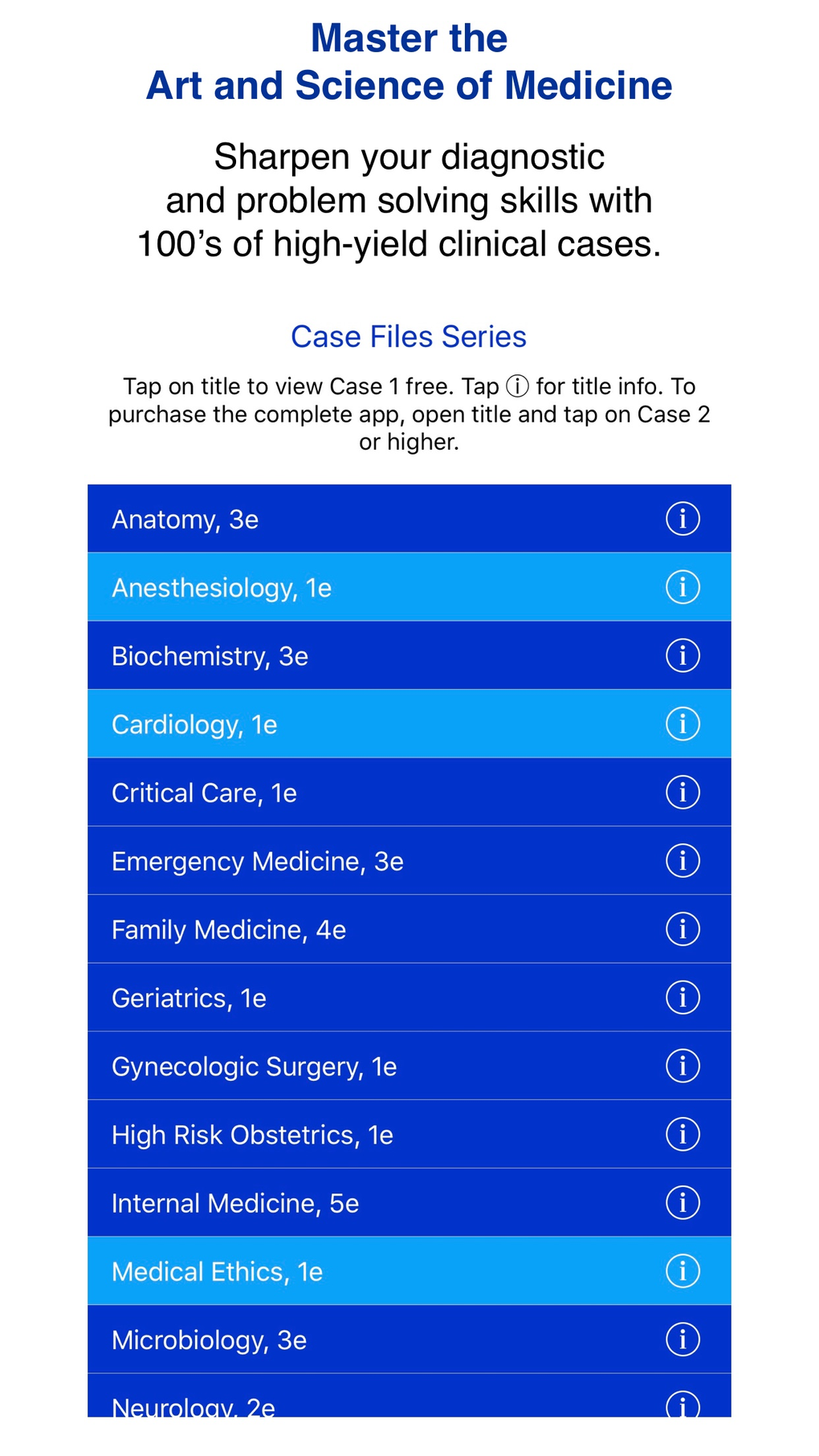 Case Files - USMLE Test Prep for iPhone - Download