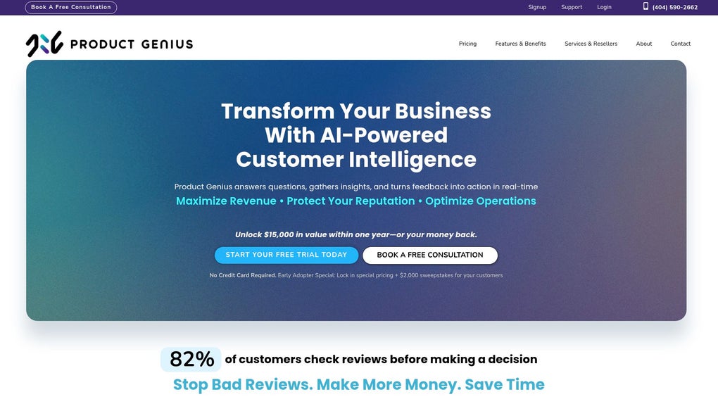 Product Genius para AI negocios: evaluación, características y casos de uso