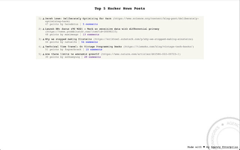 Hacker News New Tab Page para Google Chrome - Extensão Download