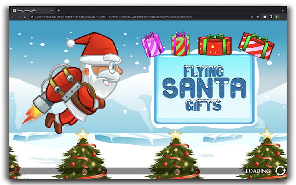 Flying Santa Gifts Game - HTML5 Game for Google Chrome - Extension Download