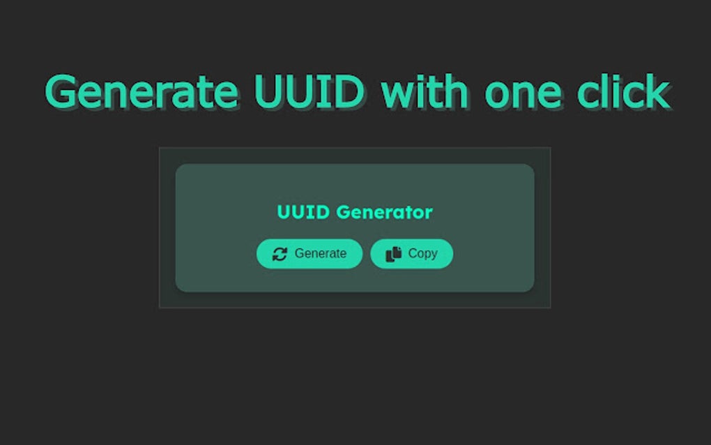 UUID Generator para Google Chrome - Extensión Descargar