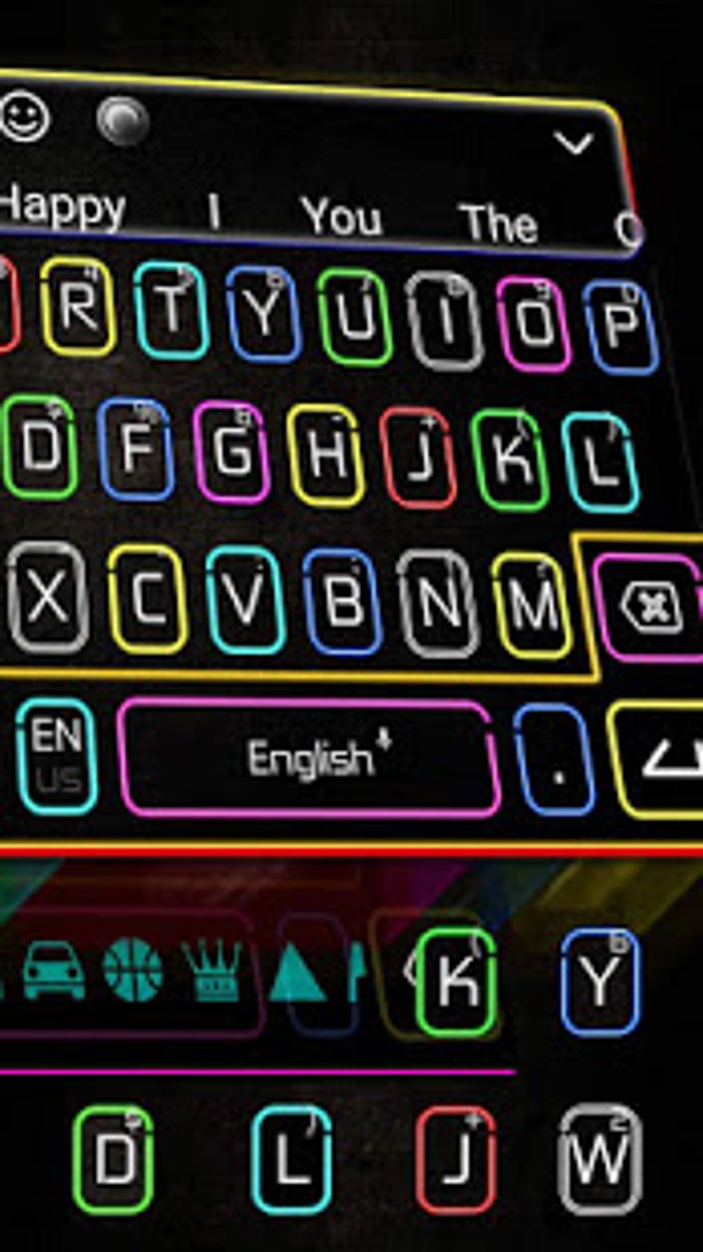Neon Lights Sparkle Keyboard Theme for Android - Download