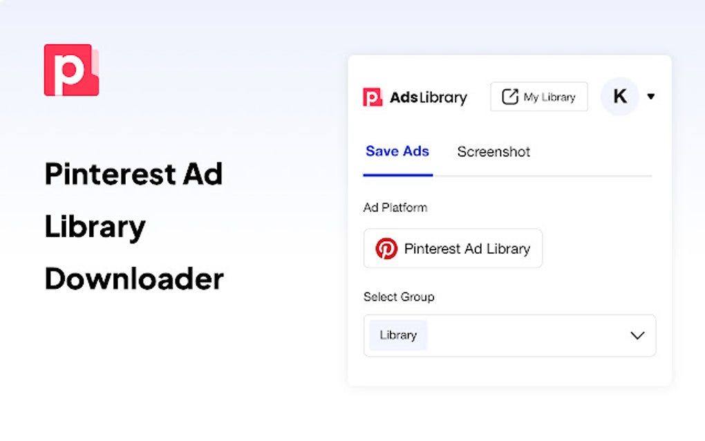 Pinterest Ad Library Downloader para Google Chrome - Extensión Descargar