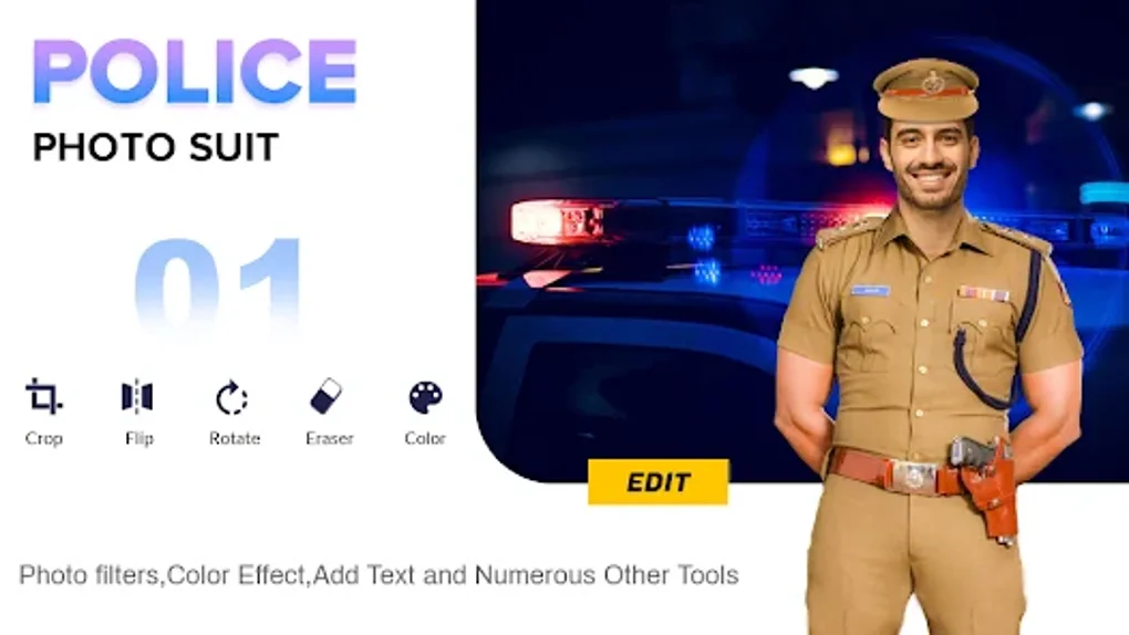 Men Police Suit Photo Editor para Android - Download