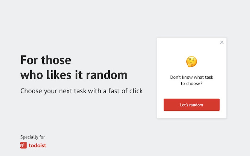 Random task for Google Chrome - Extension Download
