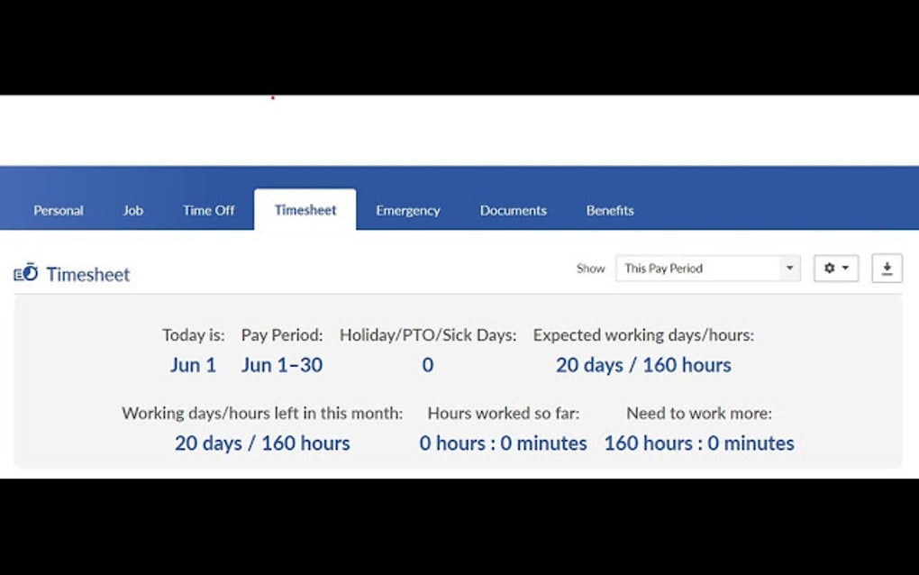 BambooHR Timesheet Assistant สำหรับ Google Chrome - ส่วนขยาย ดาวน์โหลด
