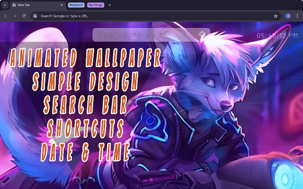 Cyberpunk Fennec Live Wallpaper para Google Chrome - Extensión Descargar