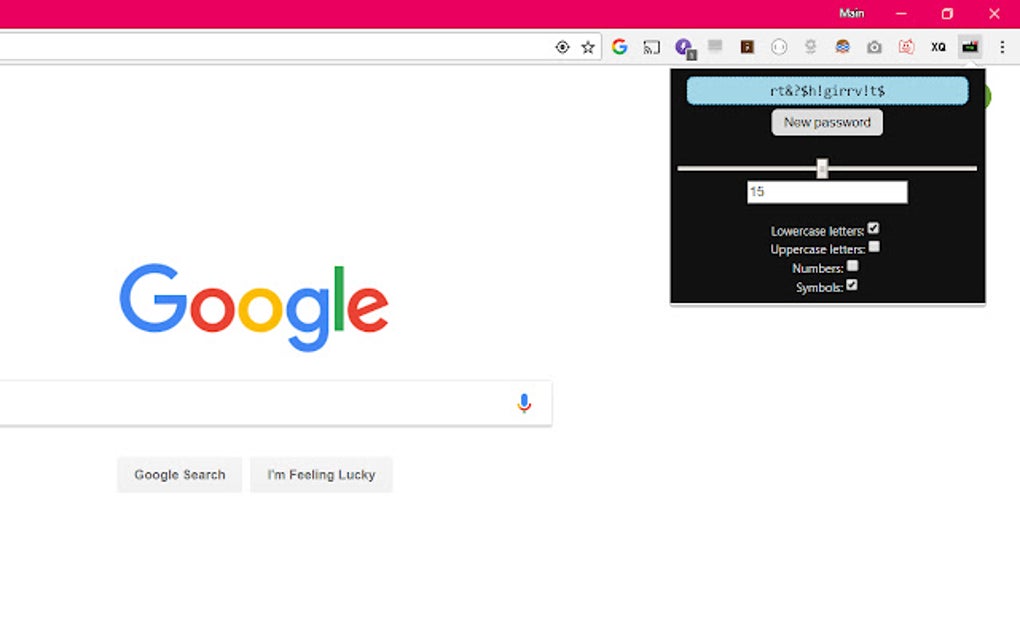 Secure password generator for Google Chrome - Extension Download Secure password generator for Google Chrome - Extension Download