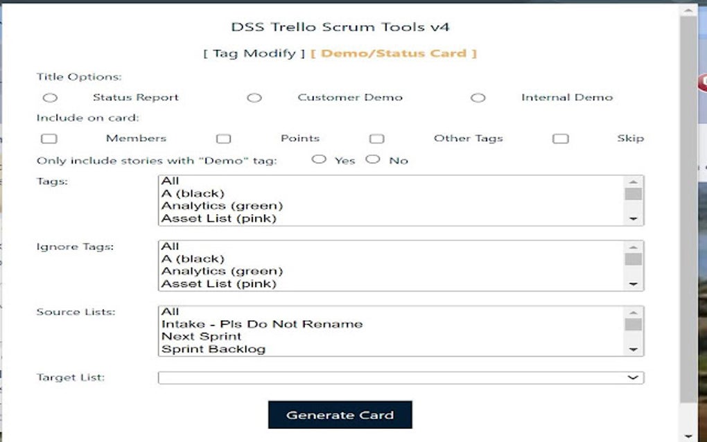 DSS Trello Scrum Tools v4 para Google Chrome - Extensión Descargar