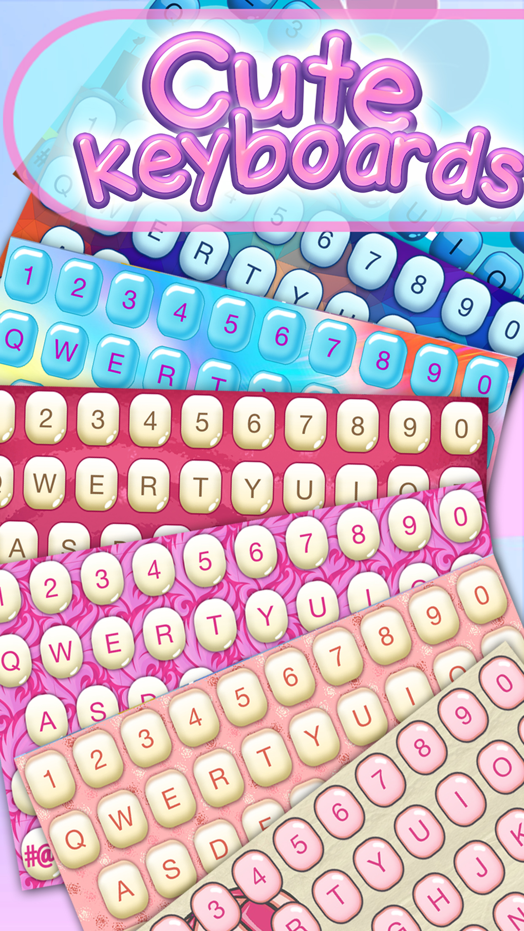 Cute Keyboards Colorful Themes and Background.s for iPhone - Download