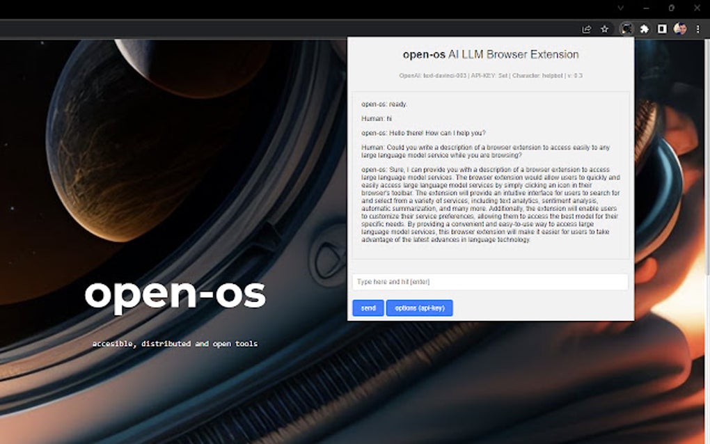 open-os AI Browser Extension cho Google Chrome - Tiện ích mở rộng Tải về
