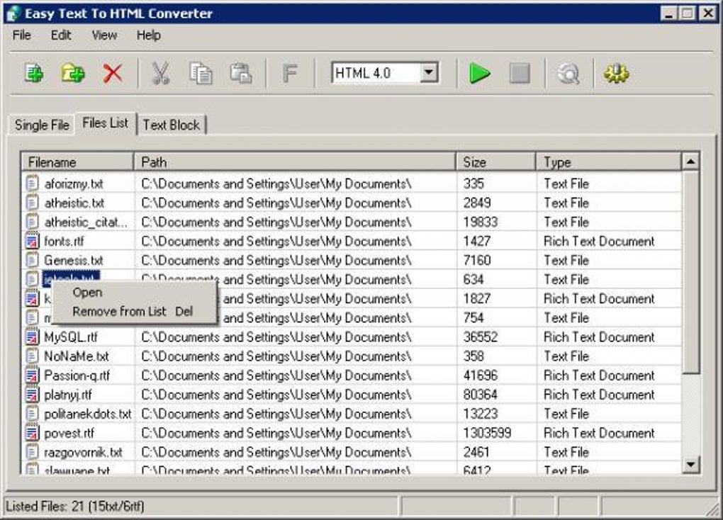 Easy Text To HTML Converter Download