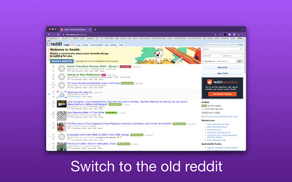 Old Reddit For Chrome Google Chrome 용 - 확장 프로그램 다운로드