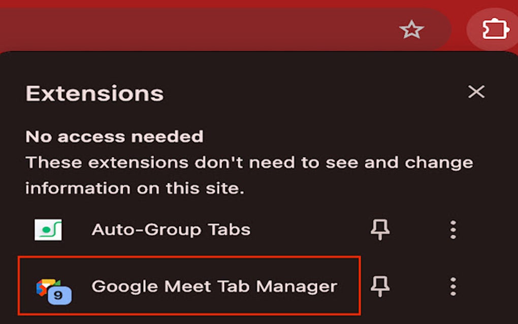 Google Meet Tab Manager para Google Chrome - Extensión Descargar