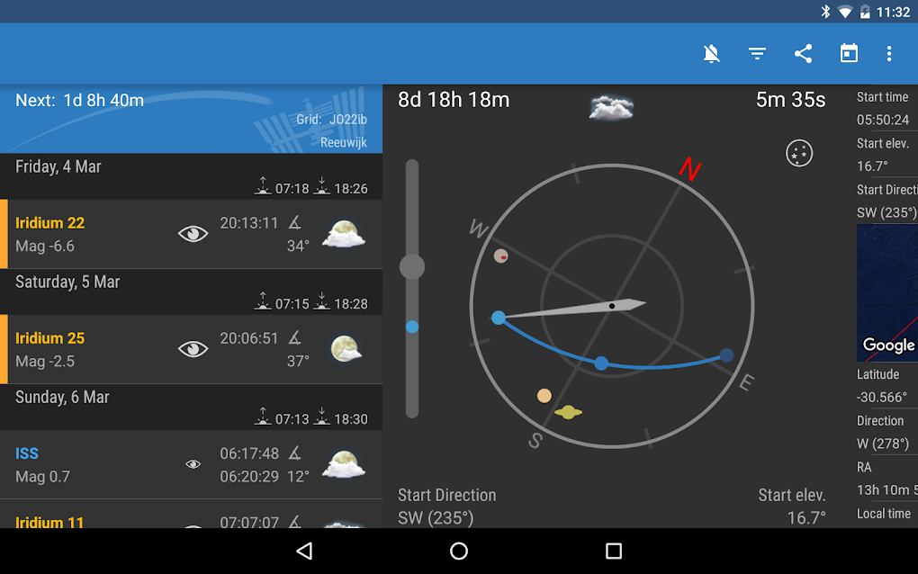 ISS Detector: See the Space Station and satellites pour Android ...