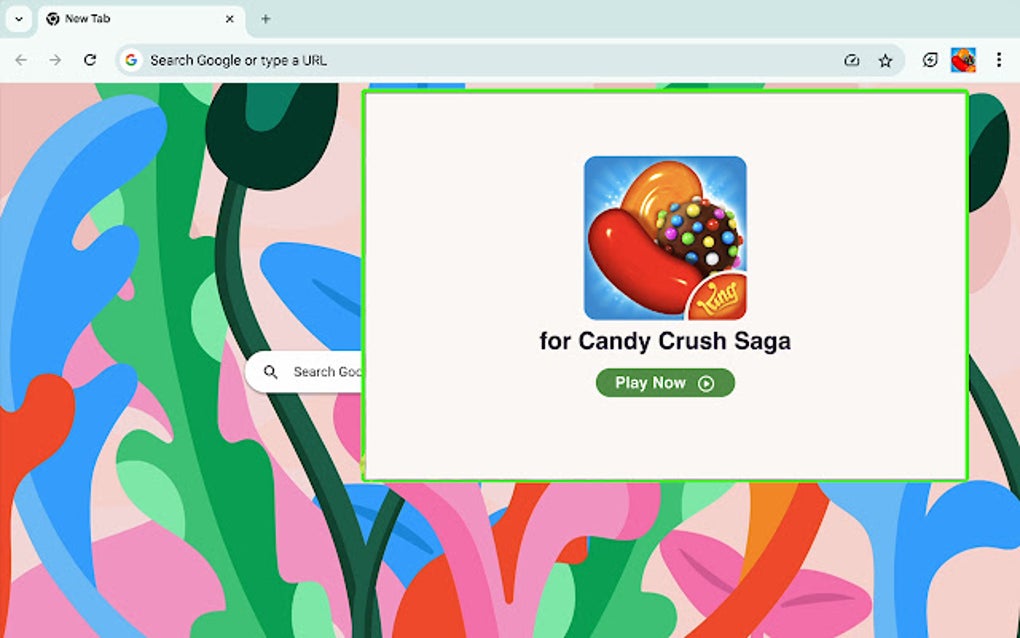 for Candy Crush Saga Popup Game cho Google Chrome - Tiện ích mở rộng Tải về