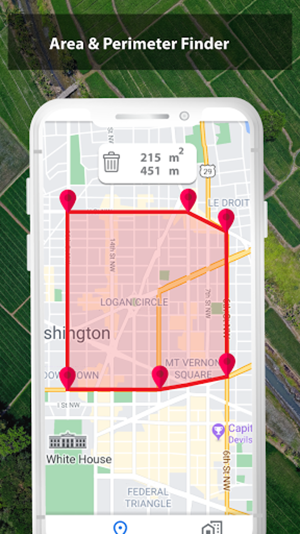 GPS Fields Area and Distance Measure for Android - Download