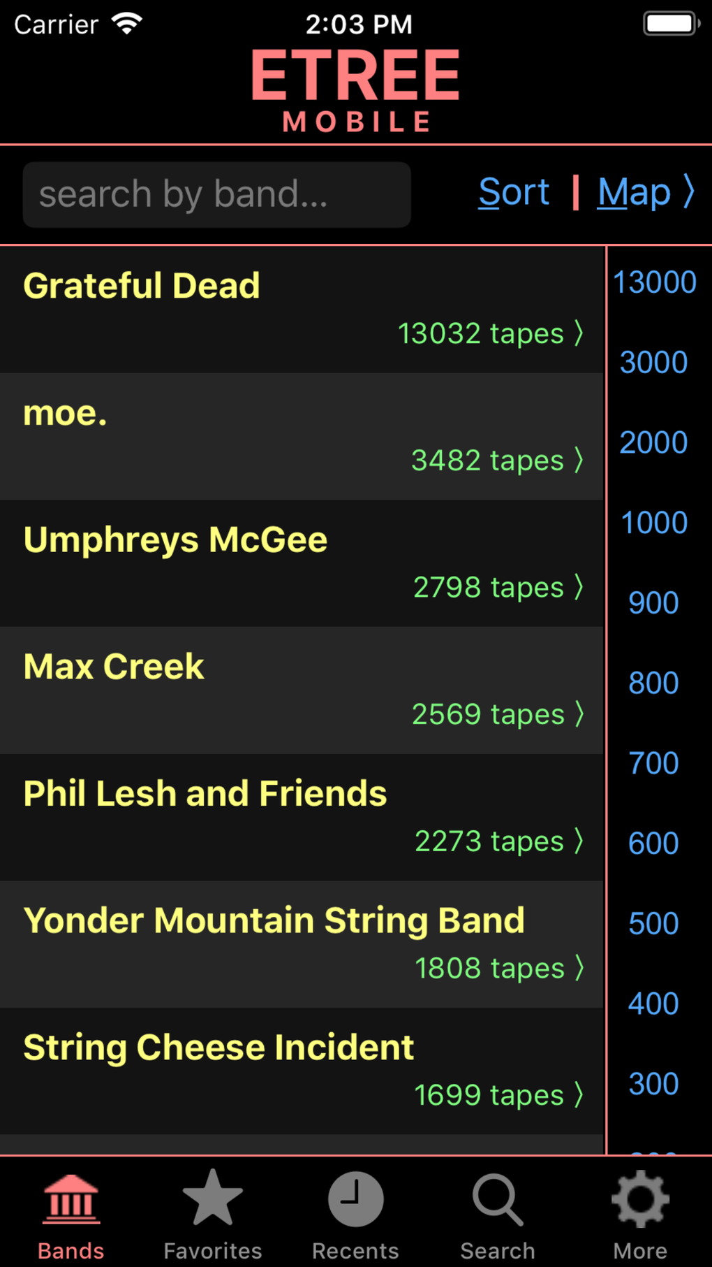 Etree Mobile for iPhone - Download