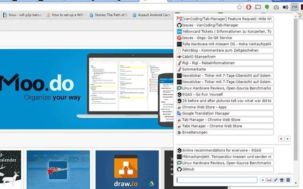 Tab Manager for Google Chrome - Extension Download