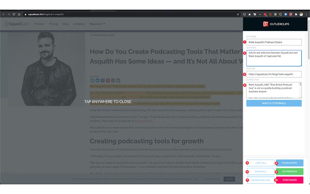 OutlierClips for Google Chrome - Extension Download