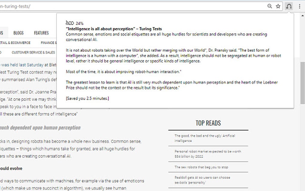 Summarize the Internet for Google Chrome - Extension Download