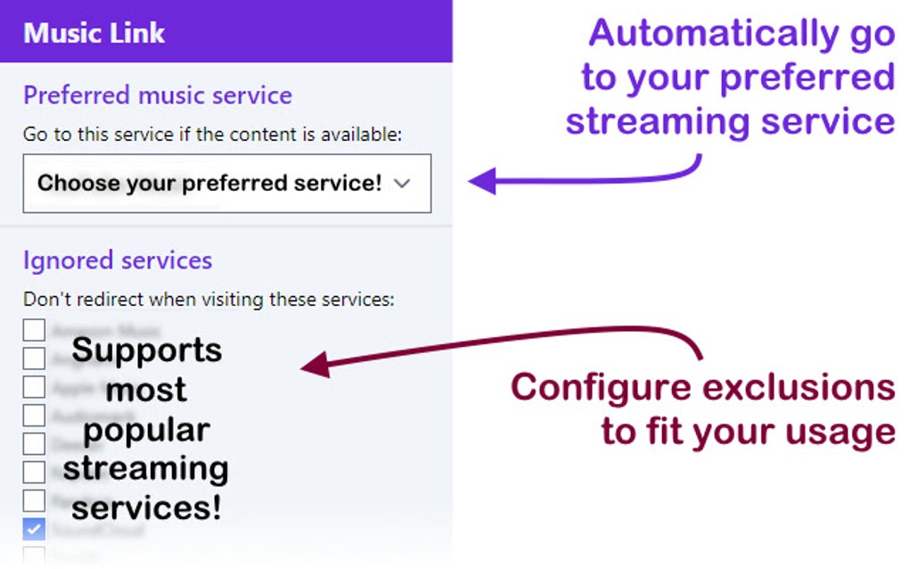 Music Link para Google Chrome - Extensión Descargar