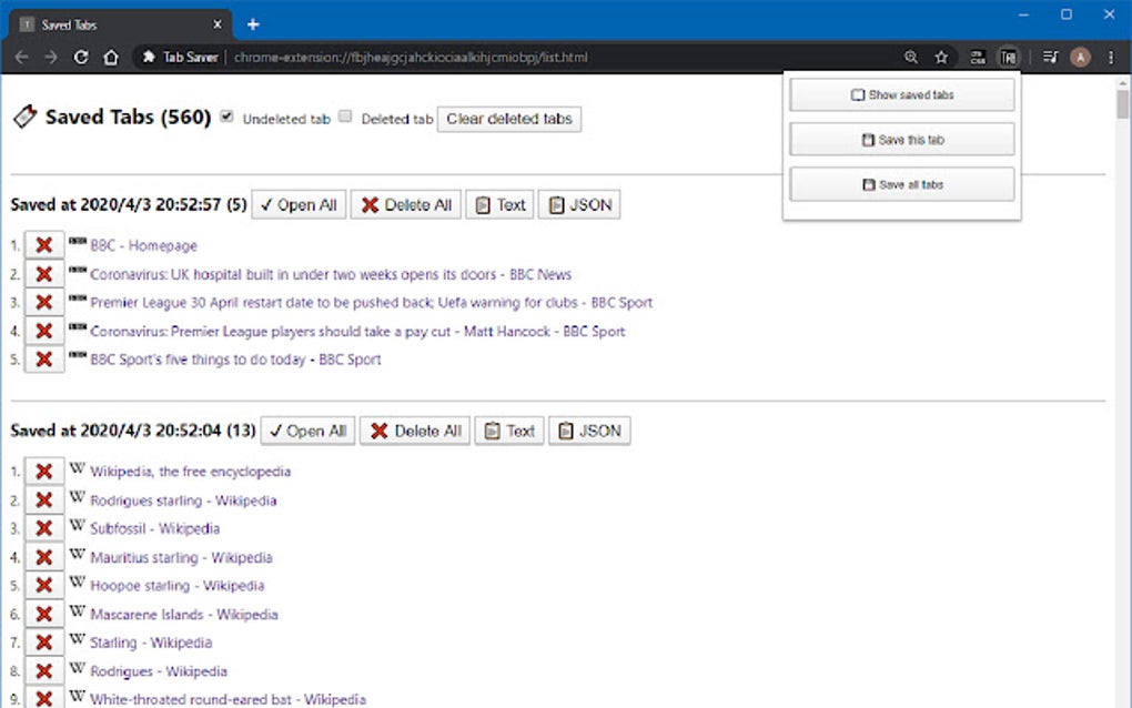 Tab Saver for Google Chrome - Extension Download