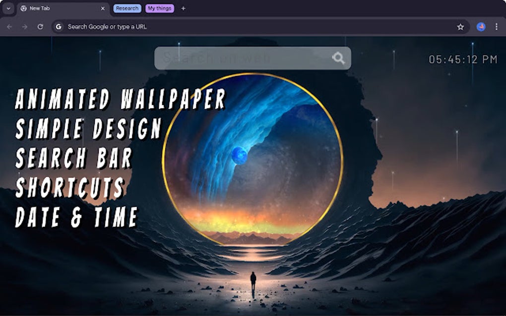 Space Portal Live Wallpaper Google Chrome 용 - 확장 프로그램 다운로드