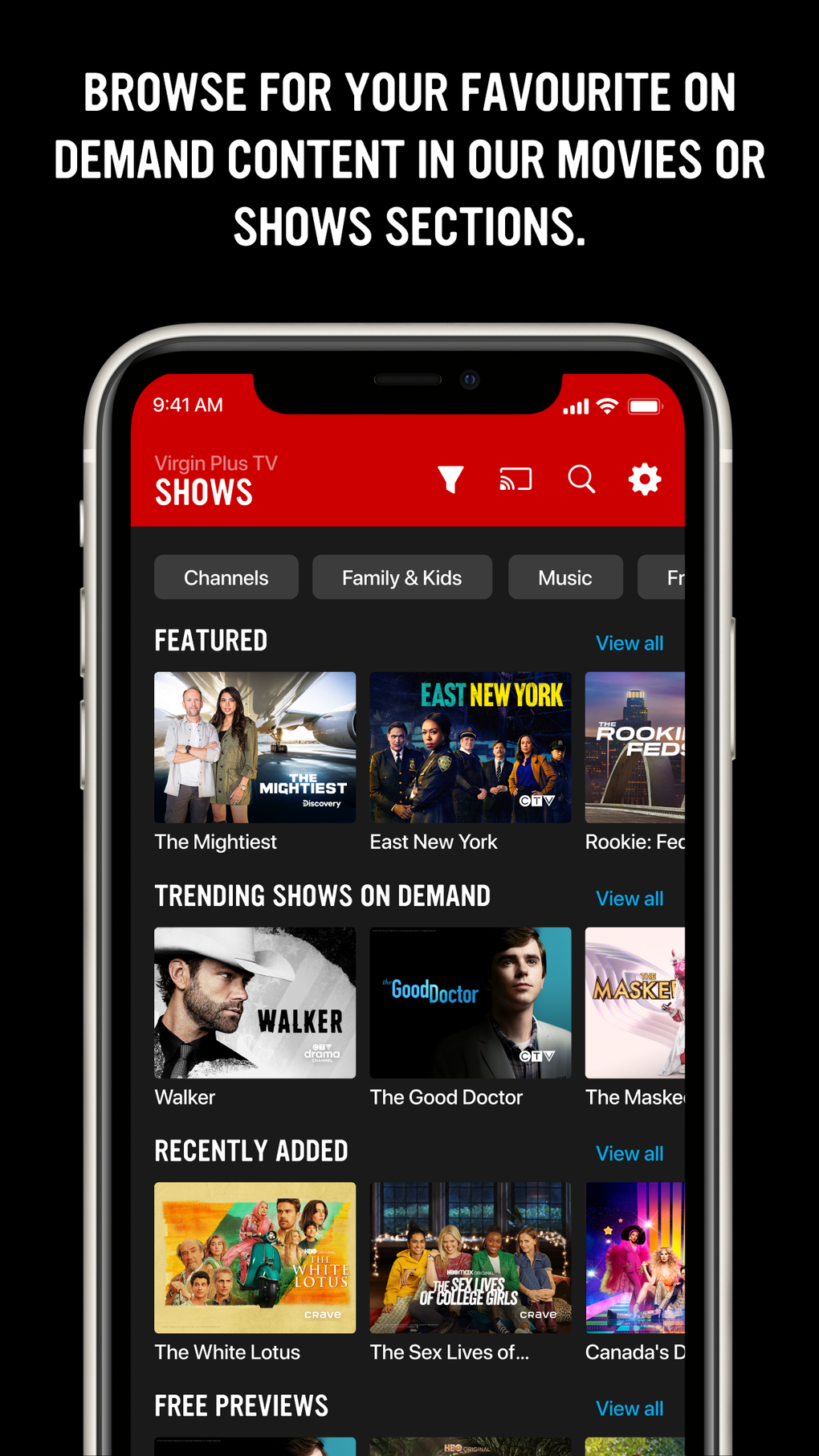 Virgin Plus TV for iPhone - Download